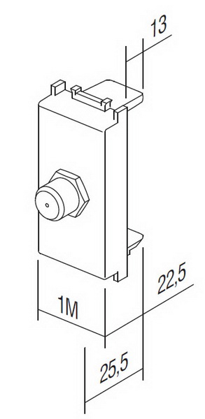 PRIK SA F KONEK CRNA OSNOV 1M