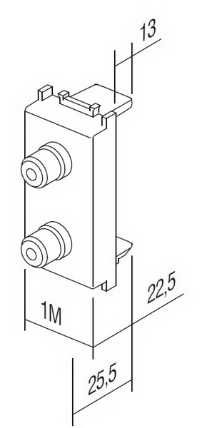 PRIKLJ AUDIO 1M CRNA