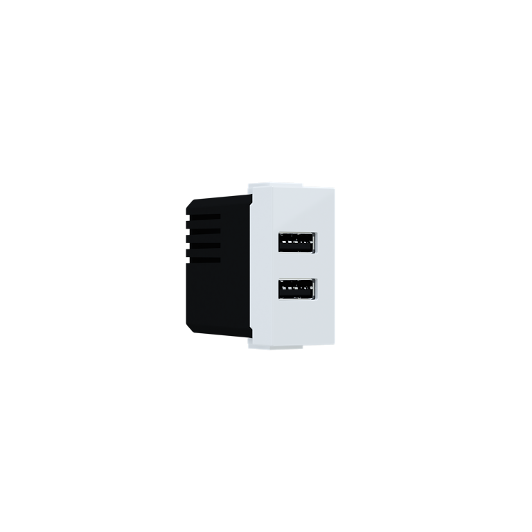 PUNJAČ 2X USB 1M BELA 412821