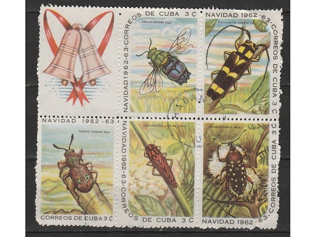 Cuba, Kuba - 1962 - Local Insects, Christmas