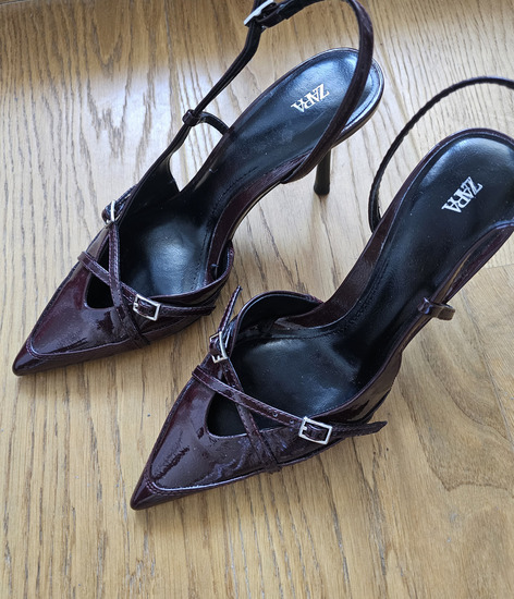 Zara bordo sandale/stikle