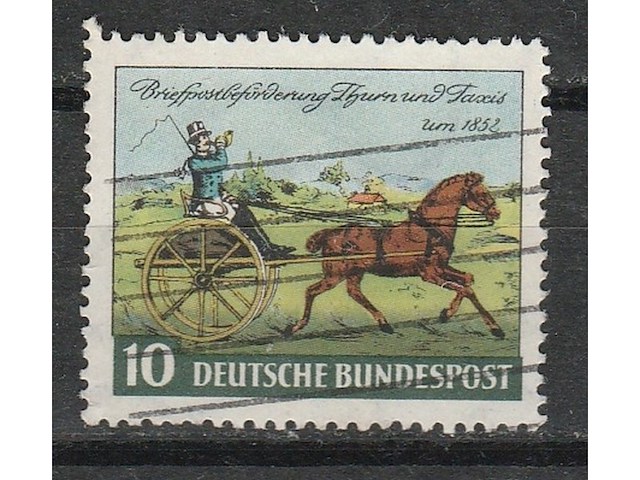 Deutsche Bundespost-1952-Thurn and Taxis Mail Carriage