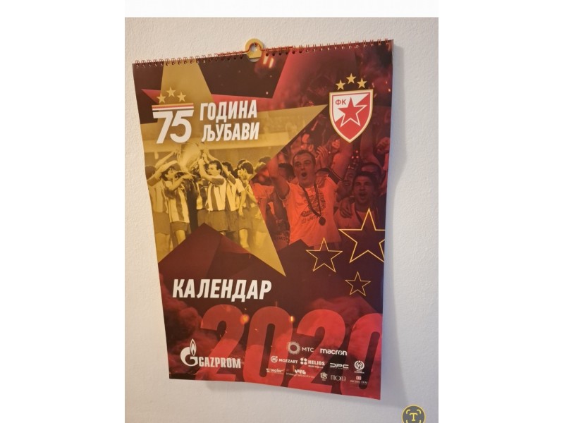 FK Crvena Zvezda Zidni kalendar 2020.g