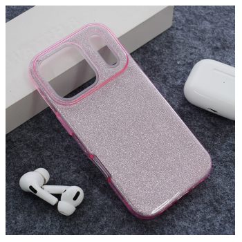 Maska Crystal Dust za iPhone 17 Pro pink