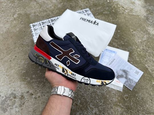 Premiata 483 Blue & Brown; Nove plave Premijata