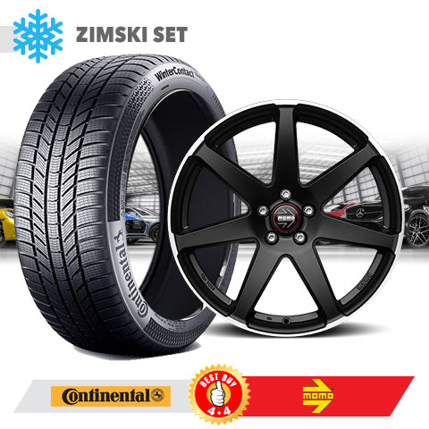 245/40 R18 SET Z CONTINENTAL + MOMO SEV MB POL 5/112