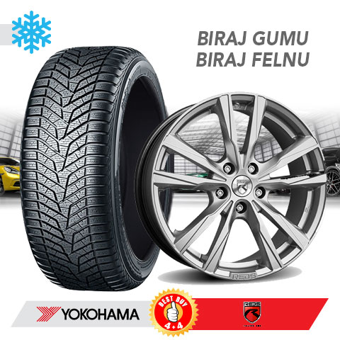205/55 R16 SET Z YOKOHAMA + REDS K2 SIL 5/114.3