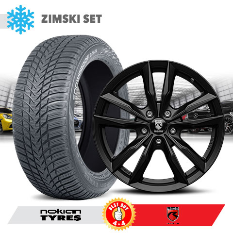 235/55 R18 SET Z NOKIAN + REDS FAS MB 5/114.3