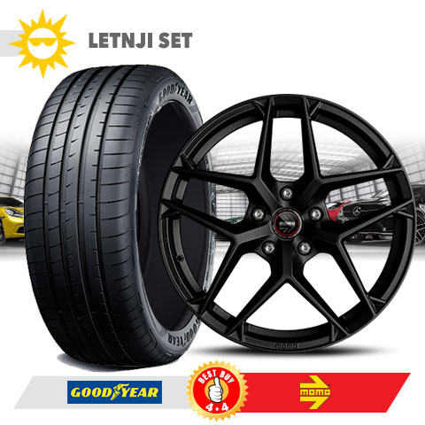 235/40 R19 SET GOODYEAR + MOMO RF07 SANB BLK 5/120