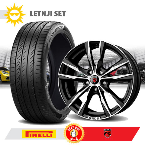 235/55 R18 SET PIRELLI + REDS K2 MB POL 5/114.3 + TPMS