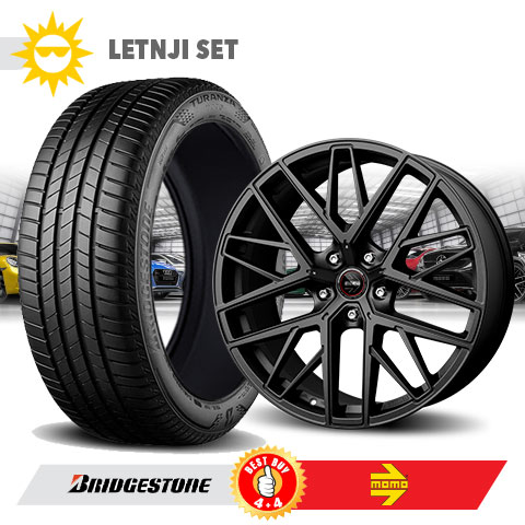 275/35 R22 + 315/30 R22 SET BRIDGESTONE + MOMO RFX01 SBB 5/112 + TPMS
