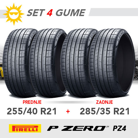 255/40 R21x2 + 285/35 R21x2 dot23 * S-I PIRELLI PZ4-SET 4 GUME
PIRELLI P-ZERO PZ4 * S-I P NCS