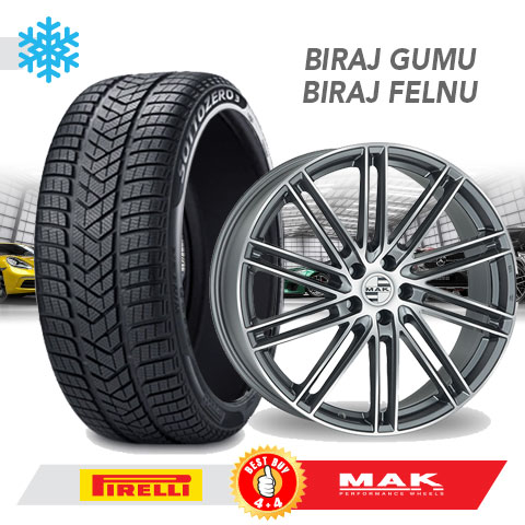 275/35 R21 + 315/30 R21 SET Z PIRELLI + MAK LEIPZIG GM 5/130 + TPMS