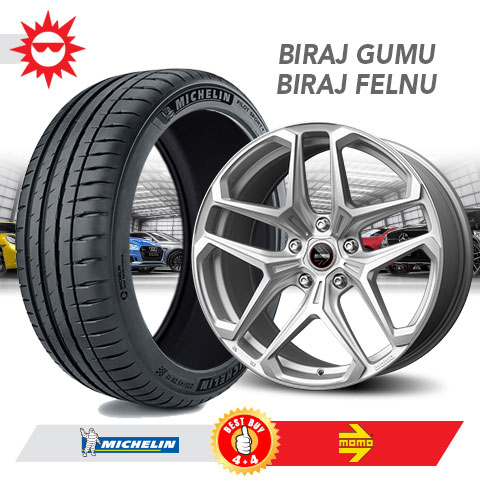 265/40 + 295/35 R21 SET MICHELIN + MOMO RF04 SIL 5/112