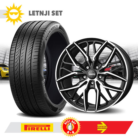 235/55 R19 SET PIRELLI + MOMO SPI MB POL 5/112