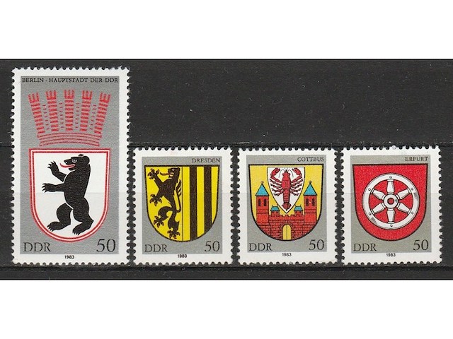 DDR - 1983 - City arms, gradski grbovi - MNH