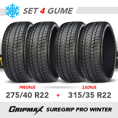 275/40 R22x2 + 315/35 R22x2 dot21 GRIPMAX SGPW SET 4 GUME