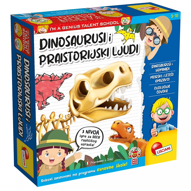 Mali genije SR edukativni set Dinosaurusi i primati Lisciani RS100507