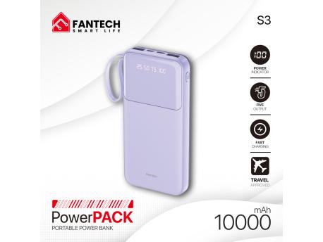 FANTECH Power bank Prenosiva baterija Fantech S3 10000mAh, 10W ljubicasti