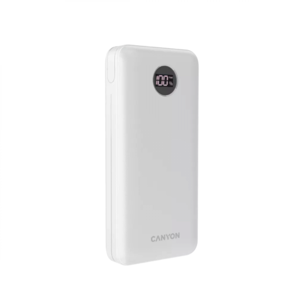 CANYON power bank PB-2002 LED 20000 mAh PD 20W QC 3.0 White