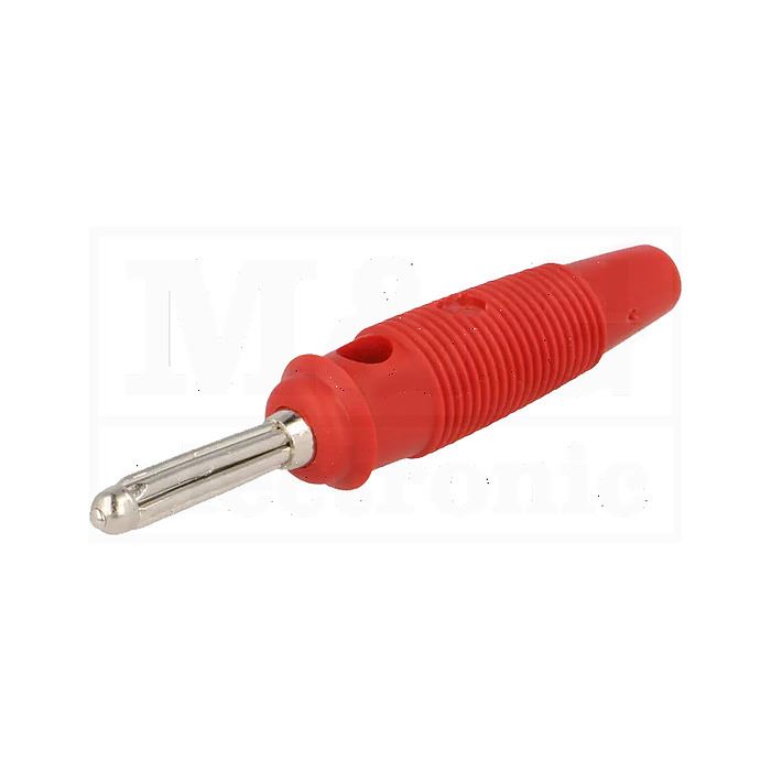 UTIKAČ BANANA 4 MM BUELA 20 K CRVENI