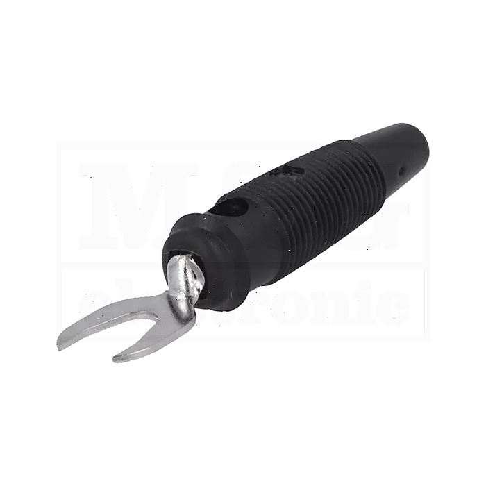 UTIKAČ BANANA 4 MM KB 2 SA UŠICOM CRNI