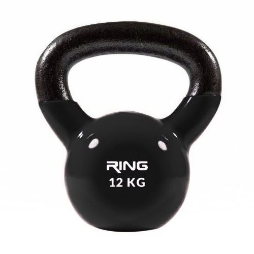 RING Kettlebell 12kg metal+vinyl RX DB2174-12 black (Rasprodato!)