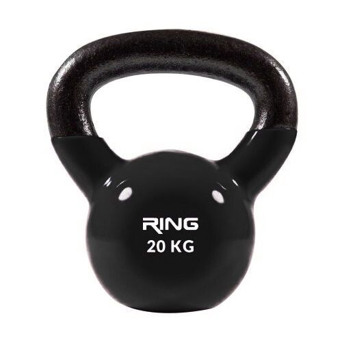 RING Kettlebell 20kg metal+vinyl RX DB2174-20 black
