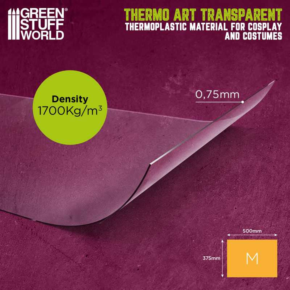 Thermoplastic (M) 375 mm x 500 mm - TRANSPARENT