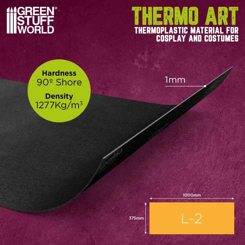 Thermoart Thermoplastic (L-2) 375 mm x 1000 mm - BLACK