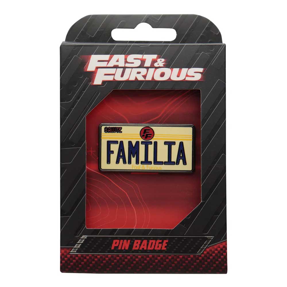 Fast & Furious Familia License Plate Pin Badge