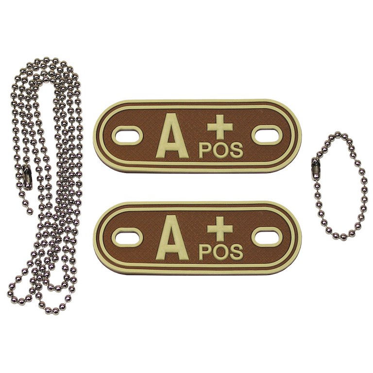 Gumeni dog tag sa krvnom grupom
Max Fuchs AG (Mfh) – Army Shop Srbija