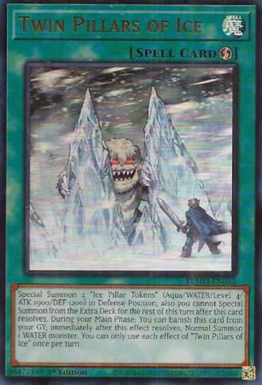 Twin Pillars of Ice - BLMM-EN032 - Ultra Rare 1st Edition