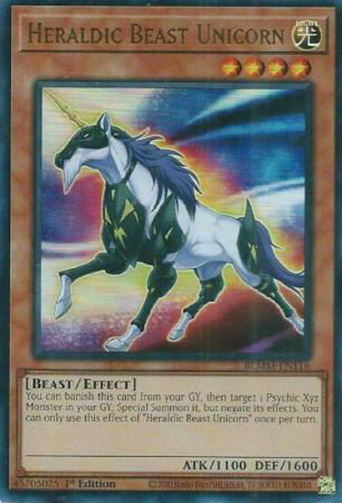 Heraldic Beast Unicorn - BLMM-EN116 - Ultra Rare 1st Edition