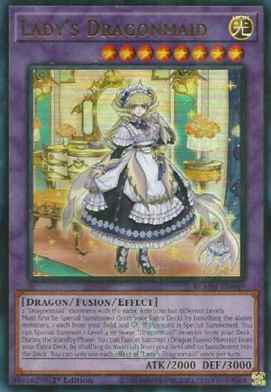 Ladys Dragonmaid - BLMM-EN049 - Ultra Rare 1st Edition