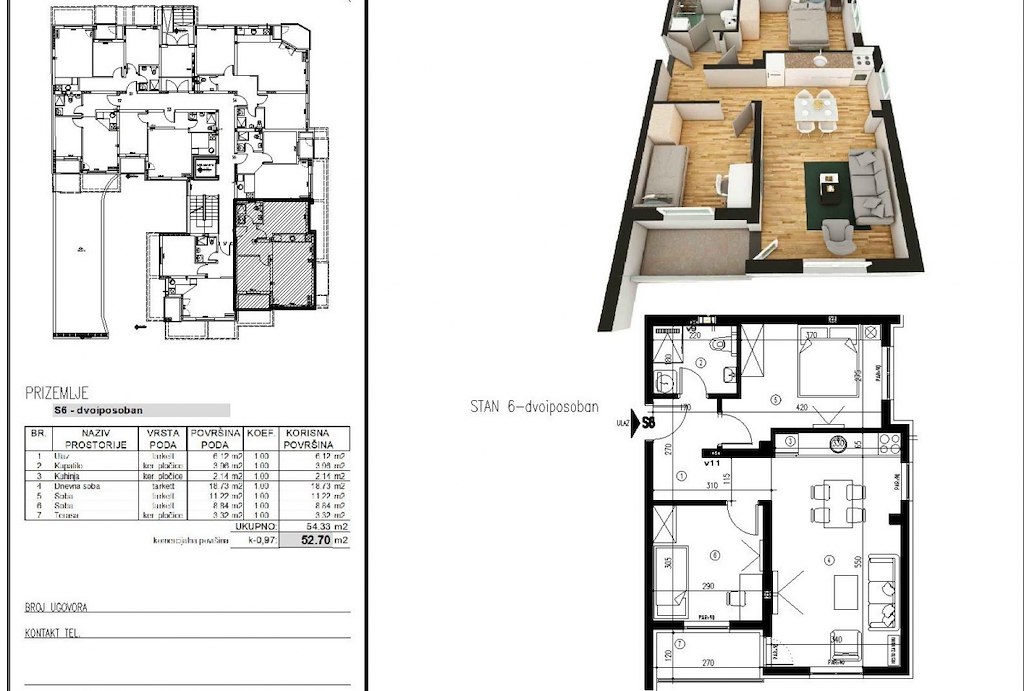 NOVI SAD - TELEP - 52. 70 m2