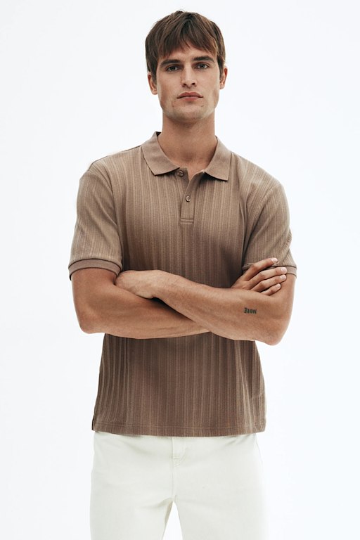 POLO MAJICA OD RELJEFNOG ŽERSEJA SLIM FIT