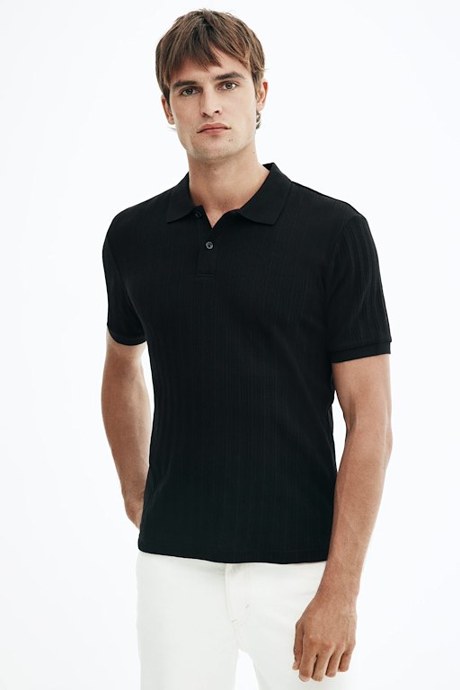 POLO MAJICA OD RELJEFNOG ŽERSEJA SLIM FIT