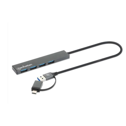 USB-C/USB-A HUB 4port Manhattan 181006 4xUSB-A 3.2/5Gbps/Crni