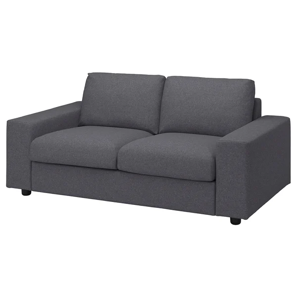Sofa dvosed, sa širokim rukohvatima Gunnared/zagasitosiva