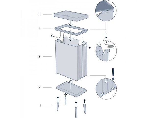Kanta za otpatke Curver Verto Pearl Blue 54L 395