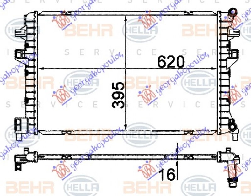 HLADNJAK MOTORA DODATNI BENZIN/DIZEL (62x41x1.6) (MAHLE BEHR)