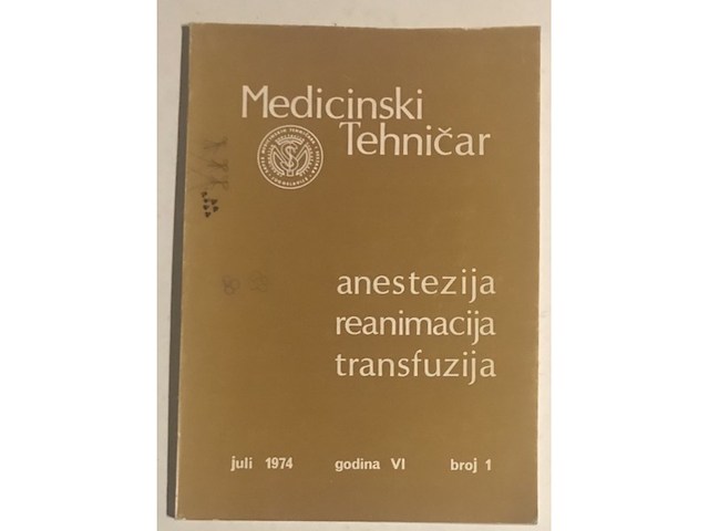 Medicinski tehničar anestezija,reanimacija,transfuzija