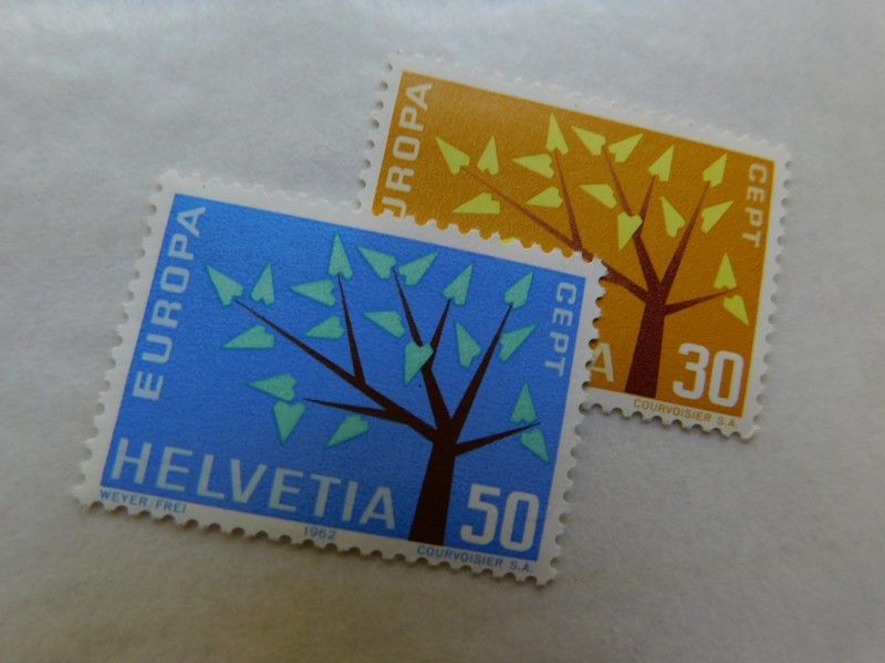 HELVETIA EUROPA 1962 KOMPLET ČISTA SERIJA