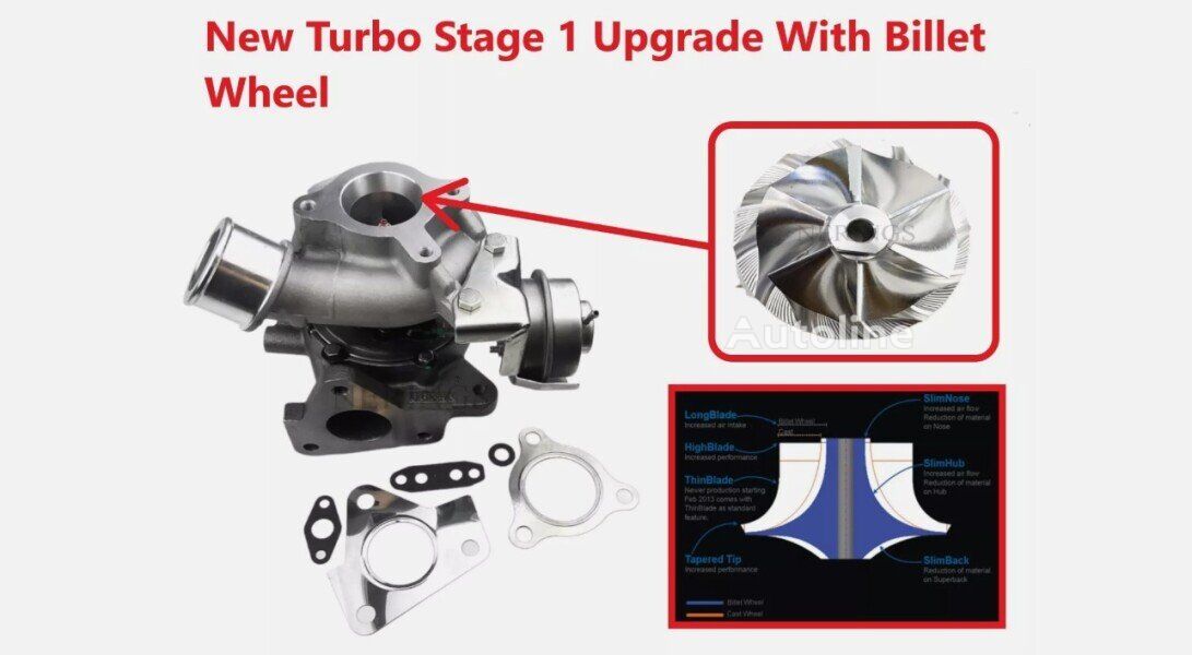 Turbokompresors jauns (Stage-1) -NĒRINGS (TC50-0012 Mitsubishi-N 4933501410 za Audi (TC50-0012 Mitsubishi-NEW (Stage-)