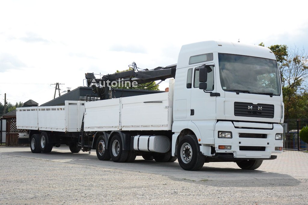 MAN TGA 410 kamion s ravnom platformom + prikolica sa ravnom platformom