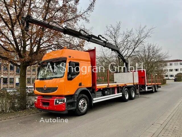 Renault Lander 430 6x2/Hiab 144 B-3 Mit Funk/Eu5/Komplettzug kamion platforma