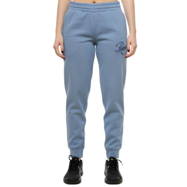 Puma-Plavi ženski donji deo trenerke ESS SCRIPT SWEATPANTS