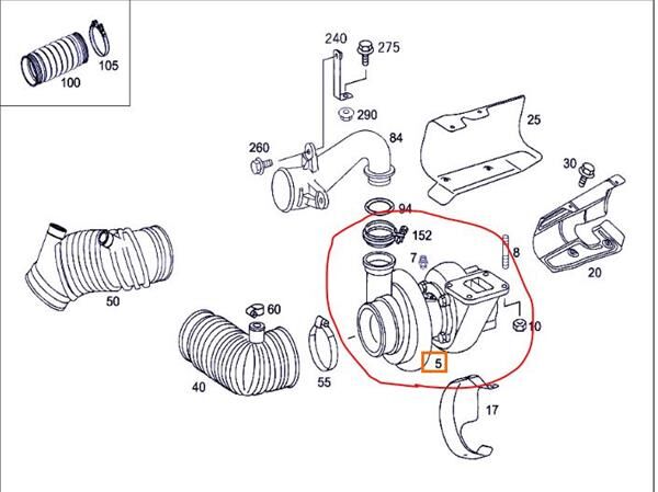 A 906 096 66 99 turbokompresor za Mercedes-Benz 2628GL/NLA6X2/4 3900 kamiona