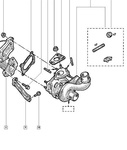 7701473756 turbokompresor za Renault MASTER II Caja/Chasis (ED/HD/UD) kamiona